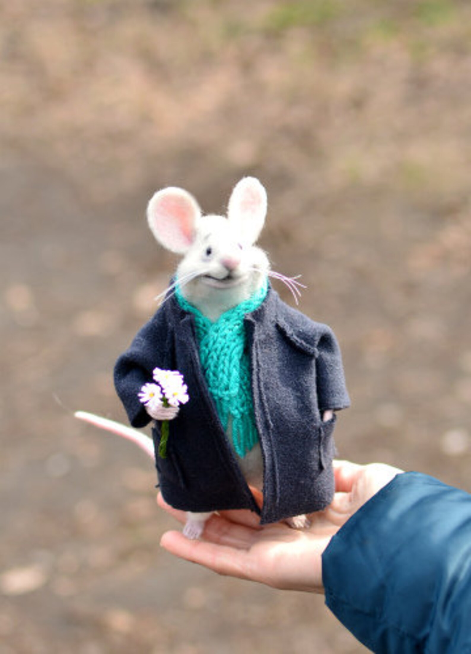 MADE TO ORDER Rat in Coat Felting Rat Rat in Clothes White - Etsy