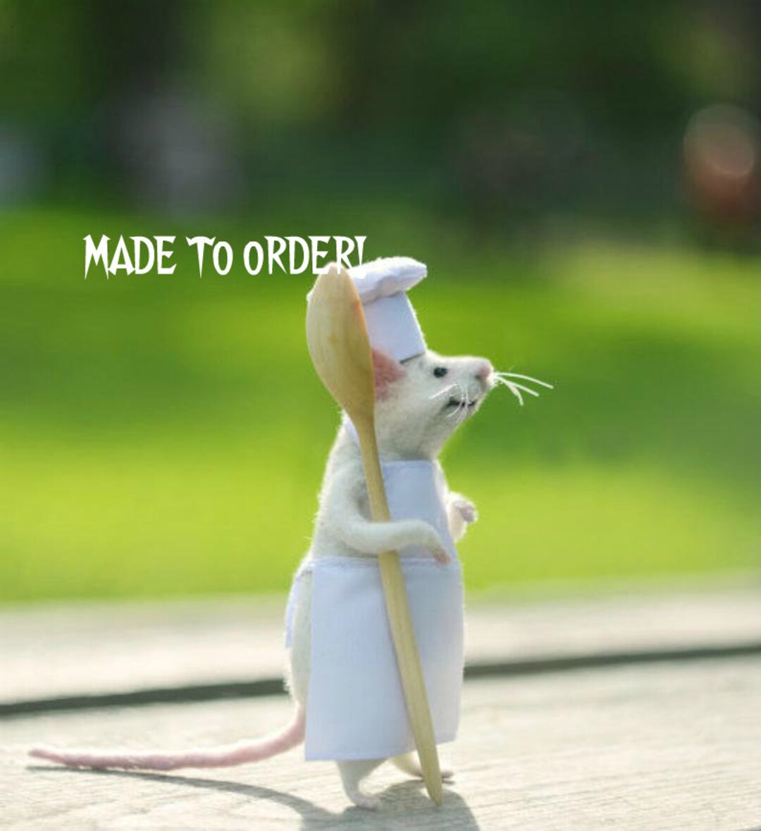 Made to Order Sculpture White Mouse Mouse Kitchen Collectible Mouse and ...