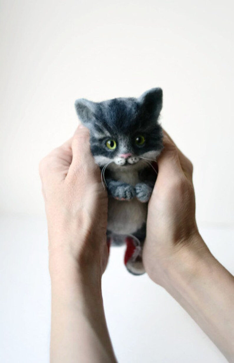 MADE TO ORDER Little Kitten Gift for Her Cute Cat Grey Kitten - Etsy