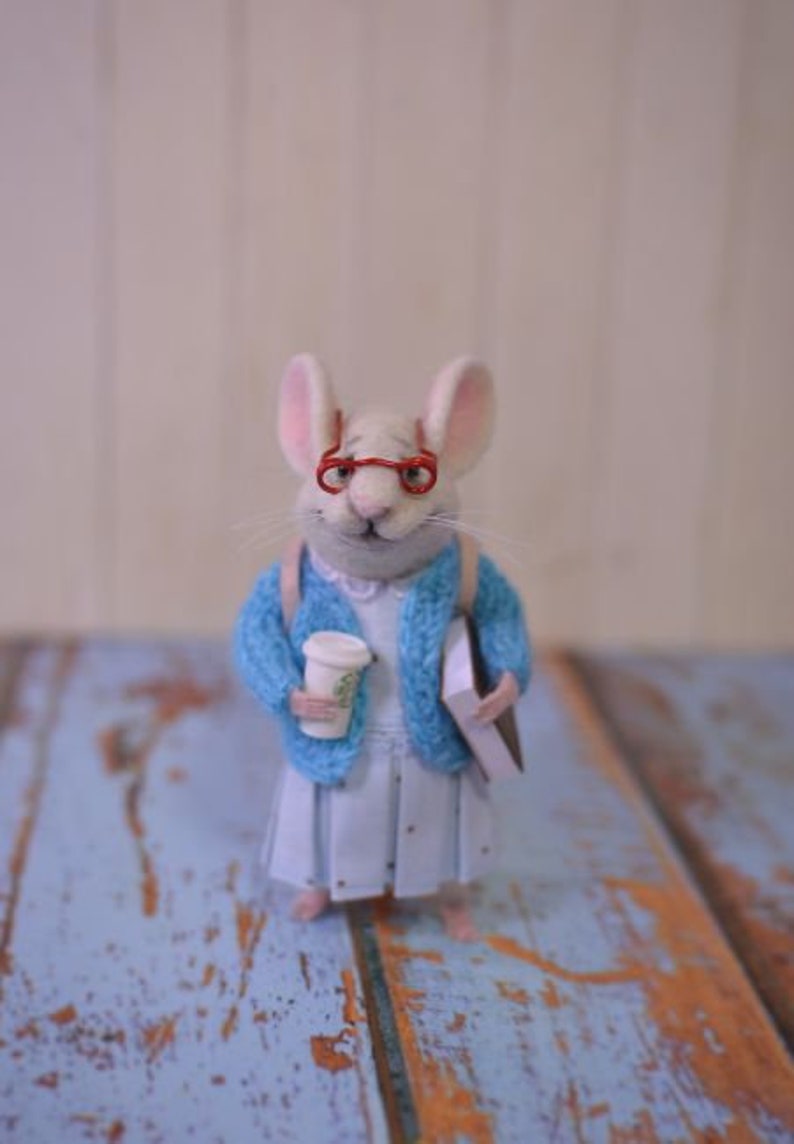 Sculpture Mouse With Glasses Collectible Figurine Mouse and - Etsy