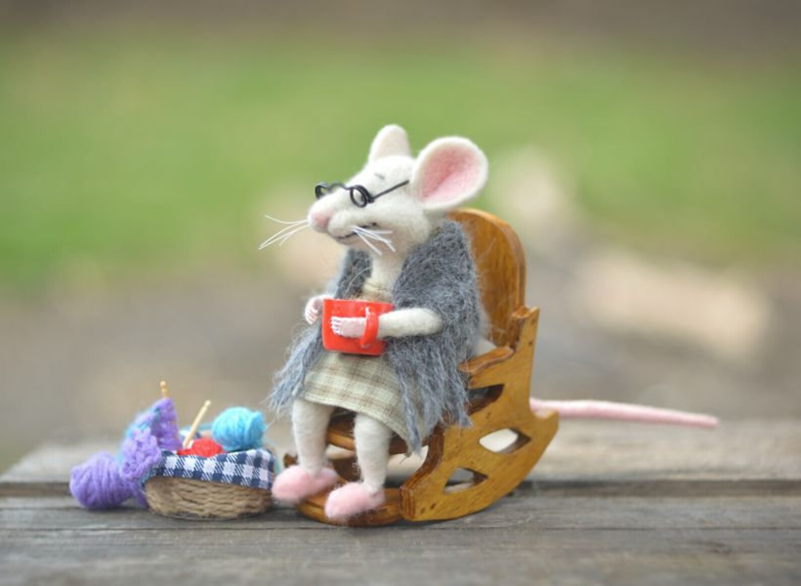 Made to Order Collectible Figurine Mouse in Armchair Gift for - Etsy
