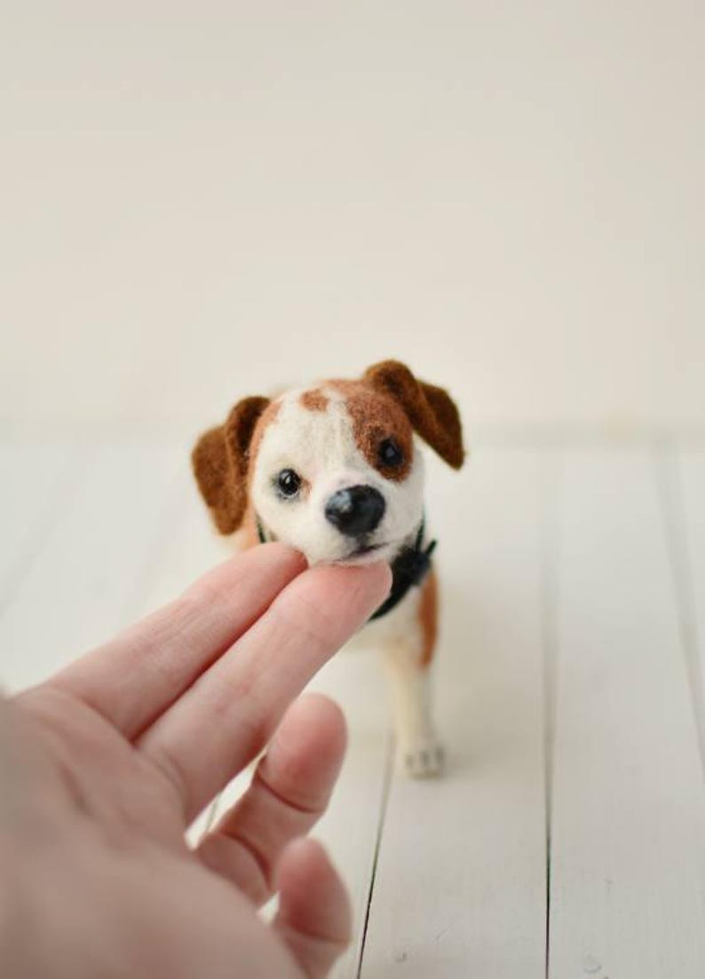 MADE TO ORDER Dog Brown Dog Breed Dog Toy Felting Needles Dog - Etsy