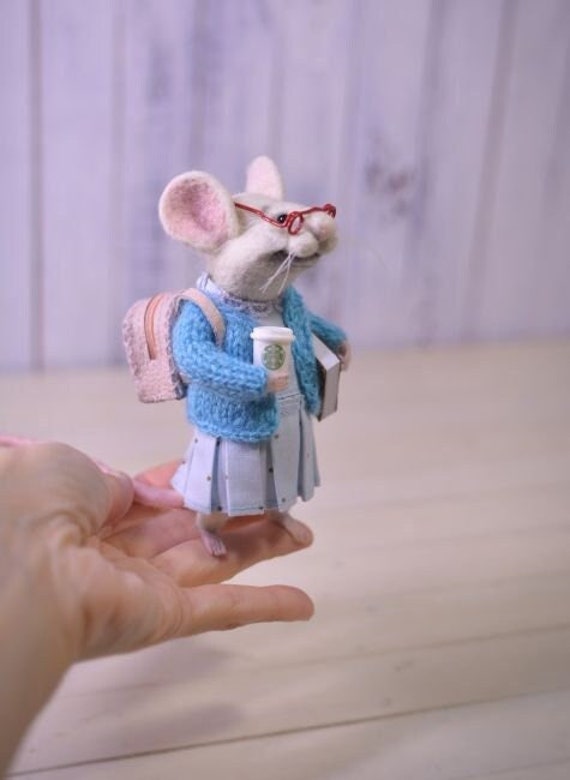 Sculpture Mouse With Glasses Collectible Figurine Mouse and - Etsy