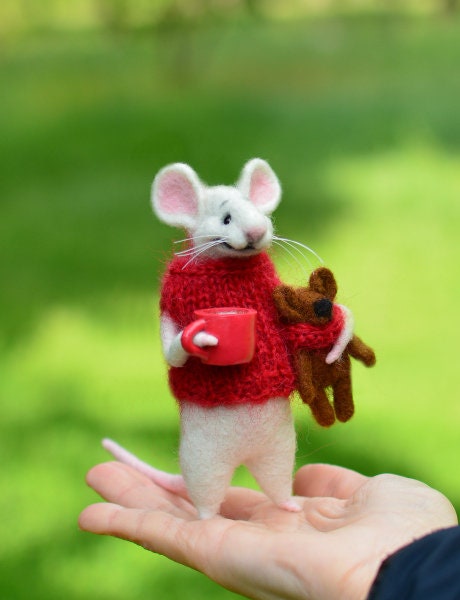 MADE TO ORDER Needle Felted Wool Filz Mouse Felt Toys Mouse - Etsy