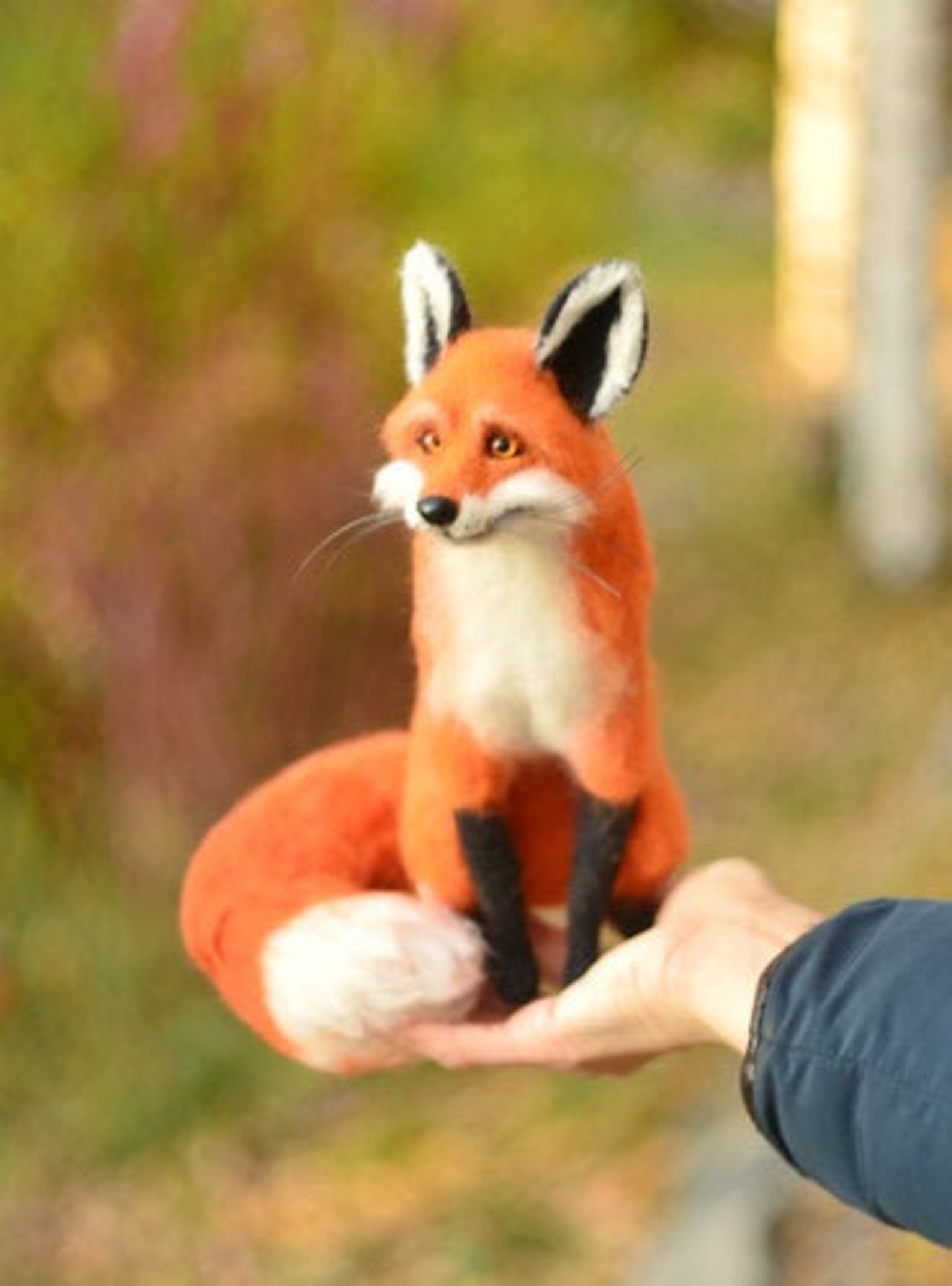 Made to Order Fox Felt Doll Fox OOAK Needle Felted Animal Fox - Etsy