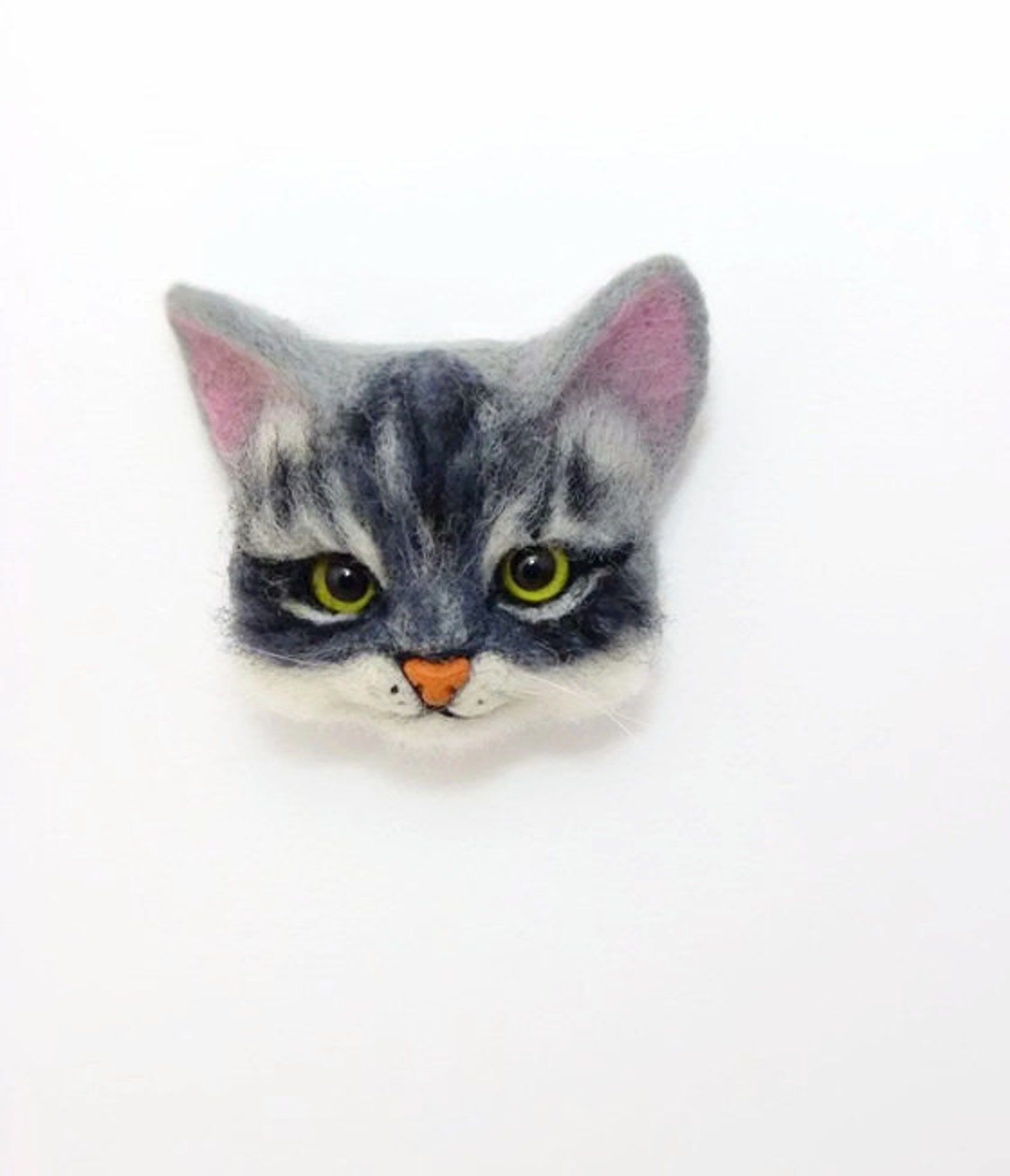 MADE TO ORDER Felt Wool Cat Brooches Felt Cat Animal Brooch | Etsy