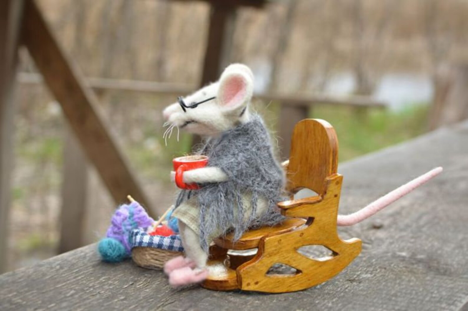 Made to Order Collectible Figurine Mouse in Armchair Gift for - Etsy
