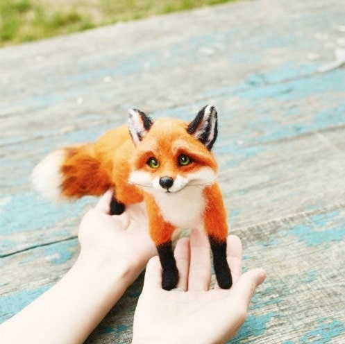 Collectible Figurine Sculpture Fox Collectible Fox Ooak Artist - Etsy
