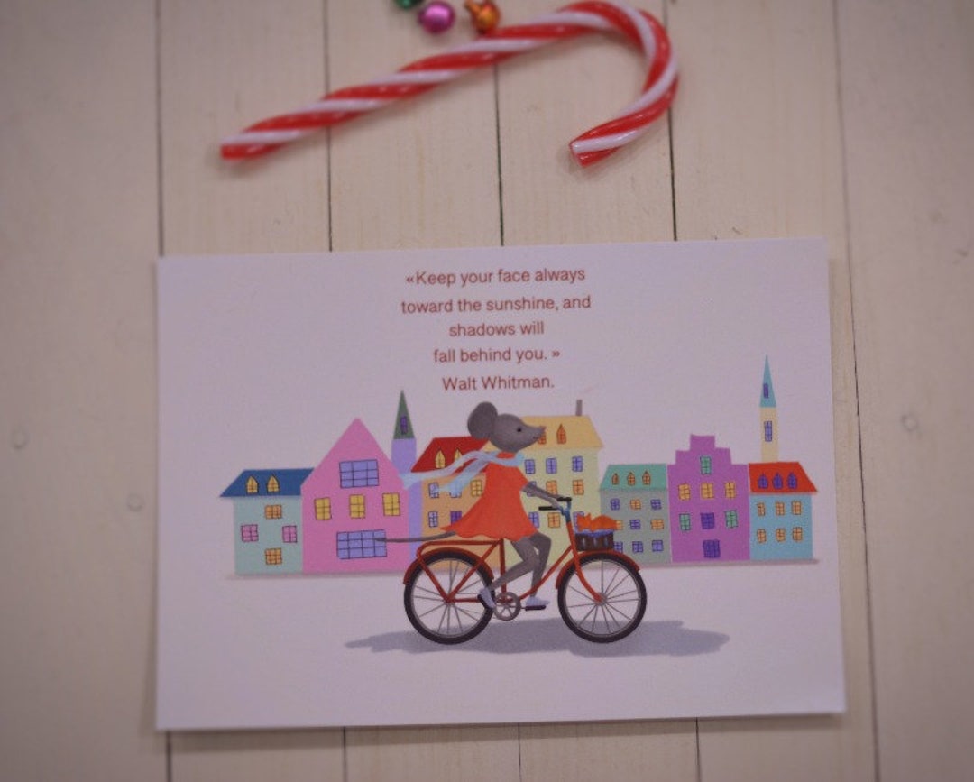 Cute Card, Mouse Card, Positive Card, Cute Illustration, Support Card ...