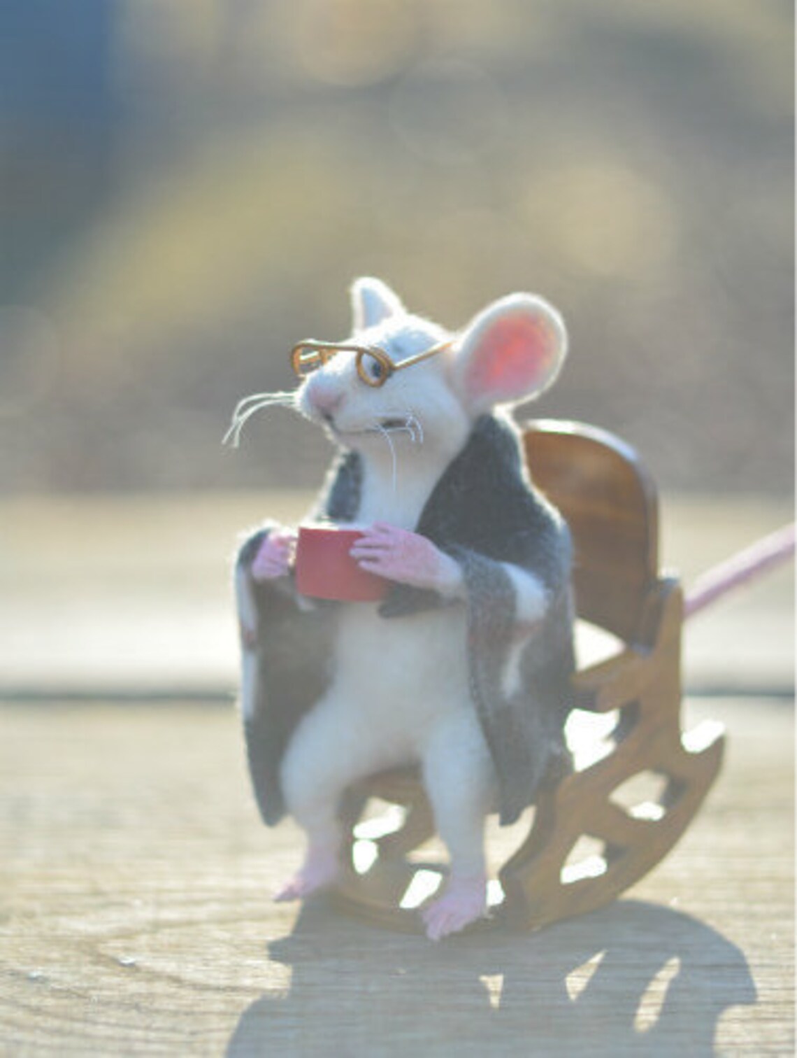 MADE TO ORDER Mouse in armchair Mouse with glasses Mouse with | Etsy