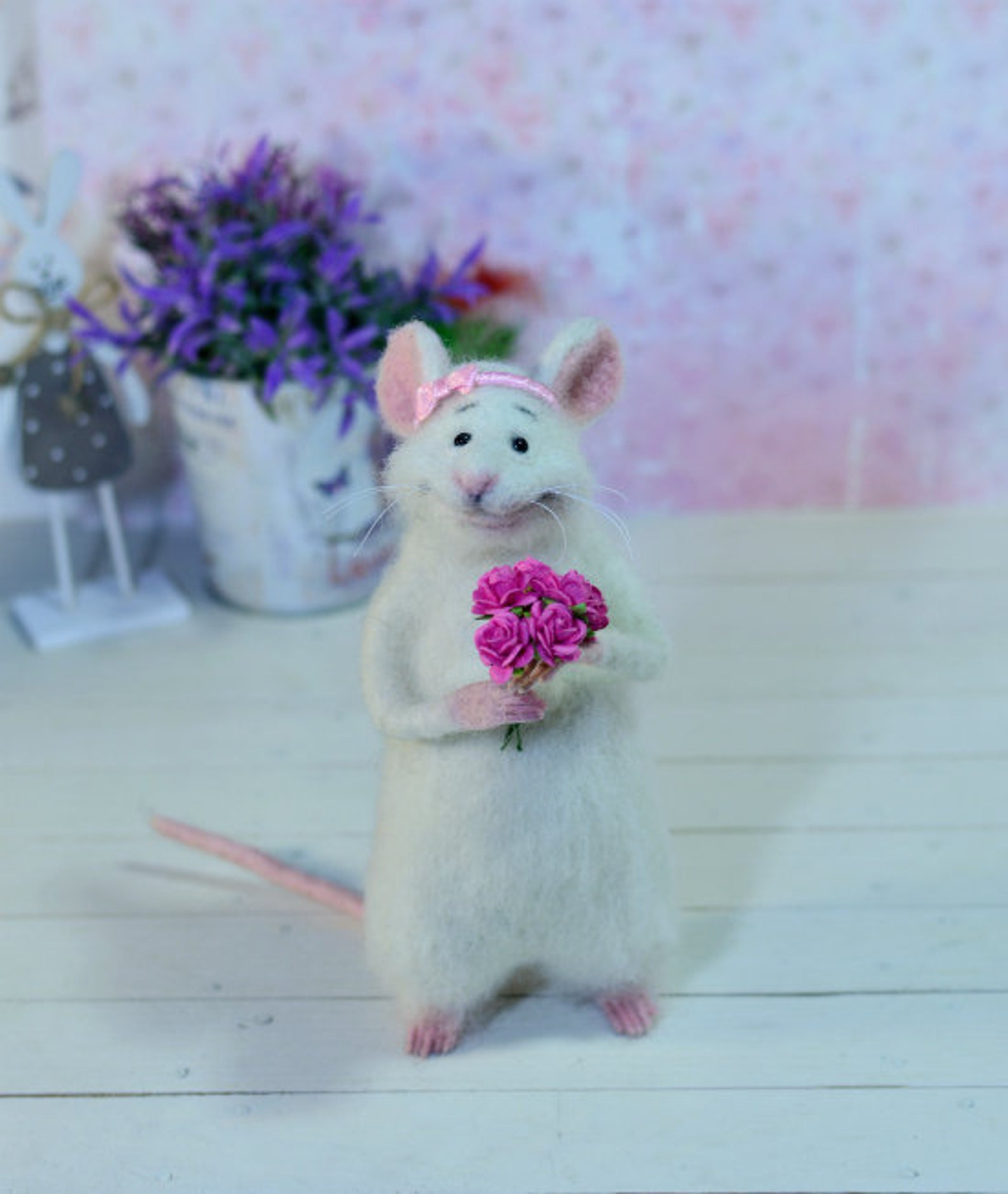 MADE TO ORDER Wedding Mice Сouple Mice White Mice Mice in Love - Etsy