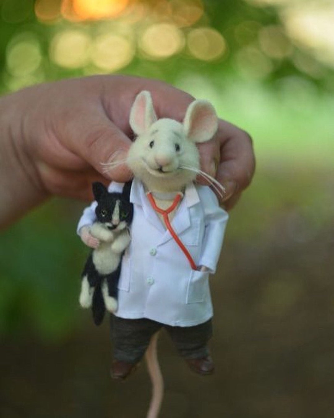 Made to Order, Mouse-veterinarian, Mouse Figurine, Gift for ...