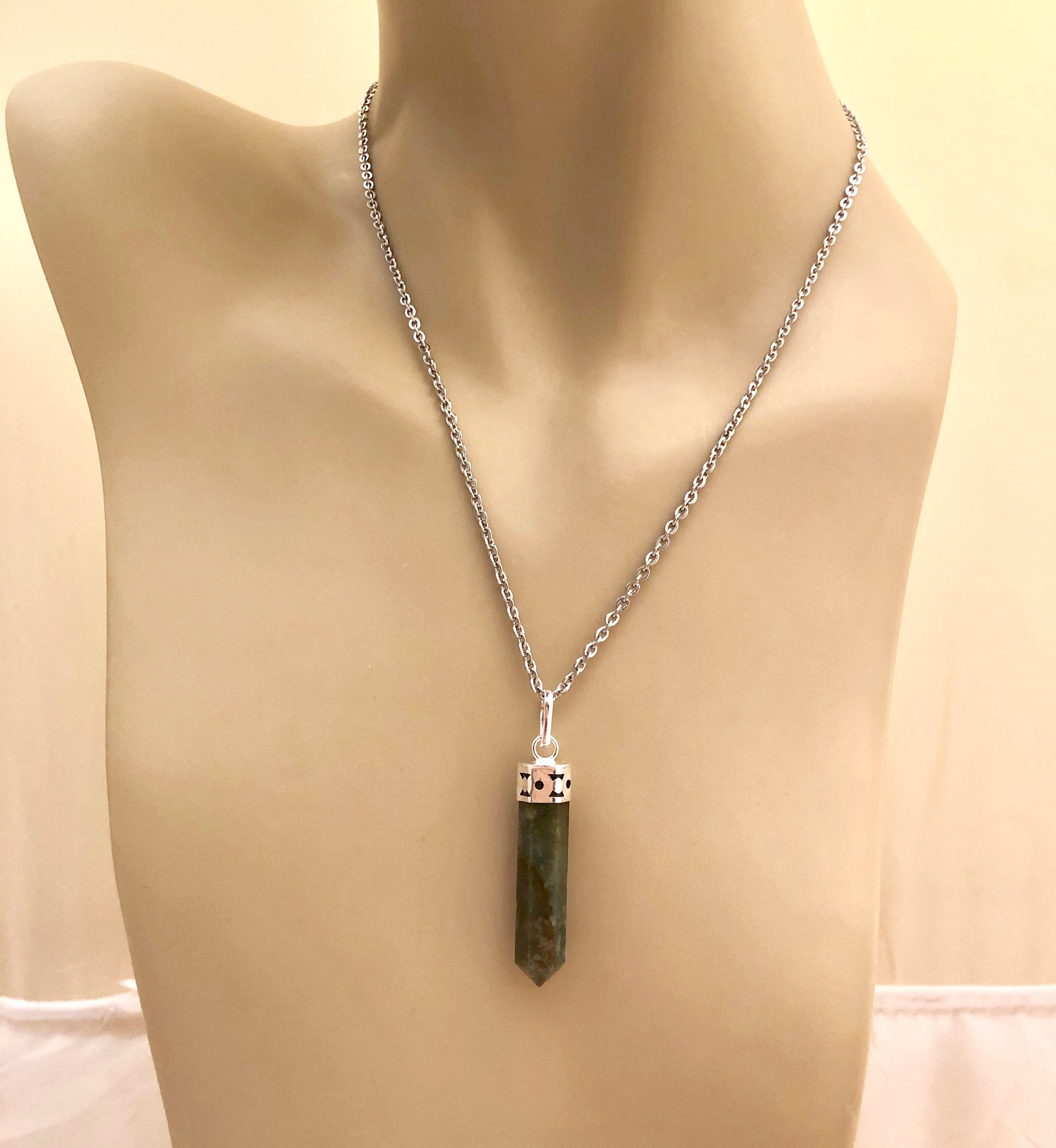 Bloodstone Crystal Necklace, Bloodstone Necklace, Warrior Necklace ...