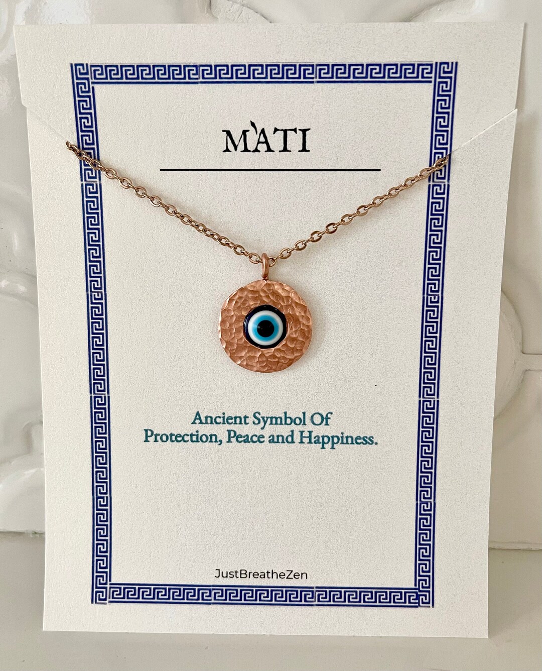 Evil Eye Amulet - Evil Eye Coin Necklace - Spiritual Jewelry - Evil Eye ...