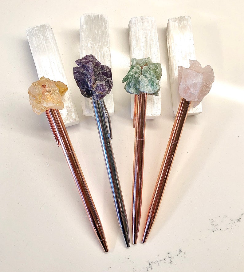 Gem Topped Pen Crystal Affirmation Pens Crystal | Etsy