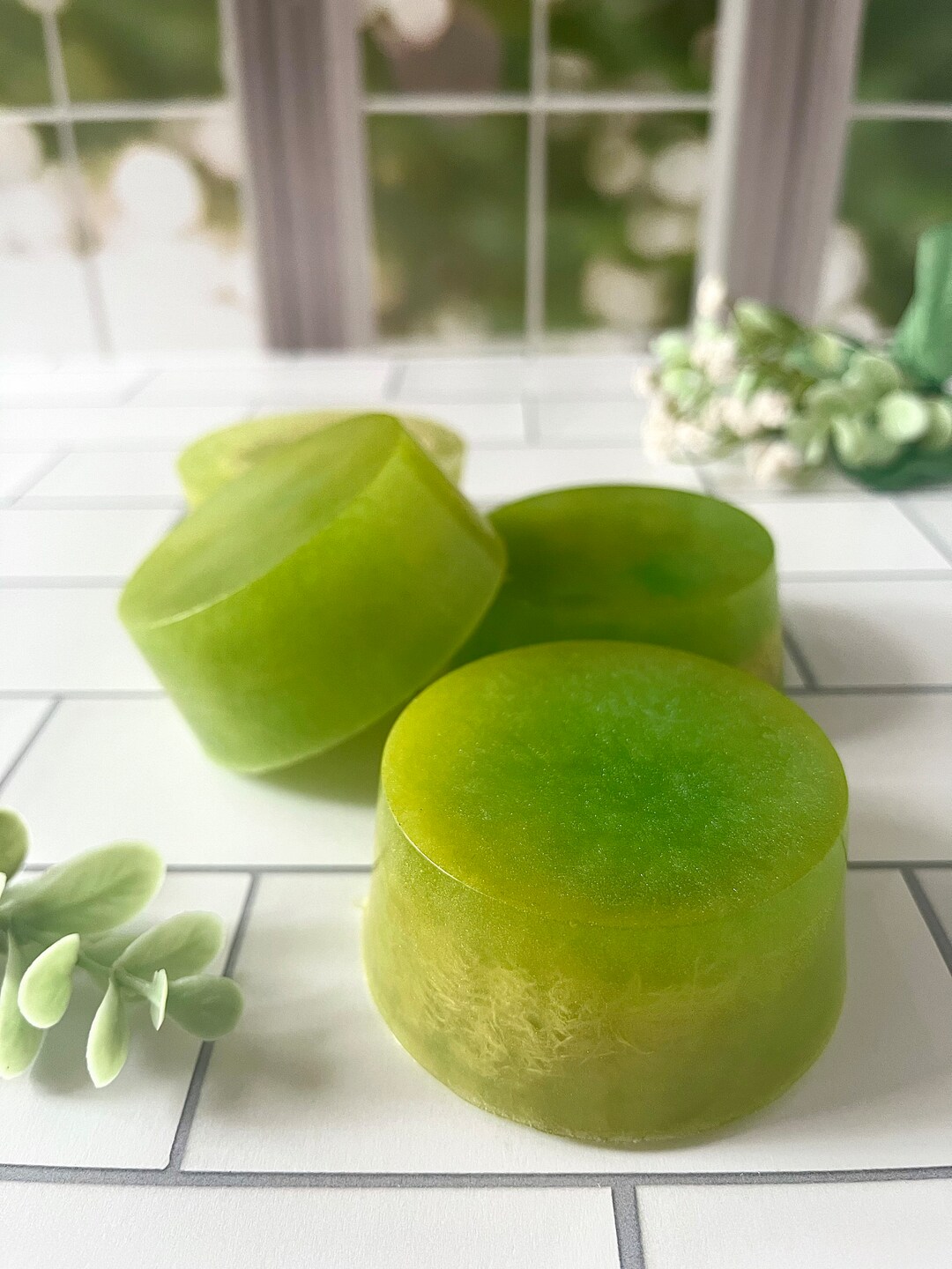 Pear Prosecco Scented Round Glycerin Loofah Soap - Spa Shower Loofah ...