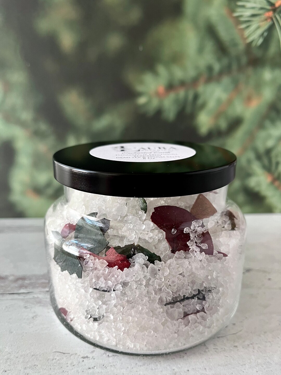 Botanical Bath Salt Soak Jar, Fall Floral Spa Bath Salts, Aromatherapy ...