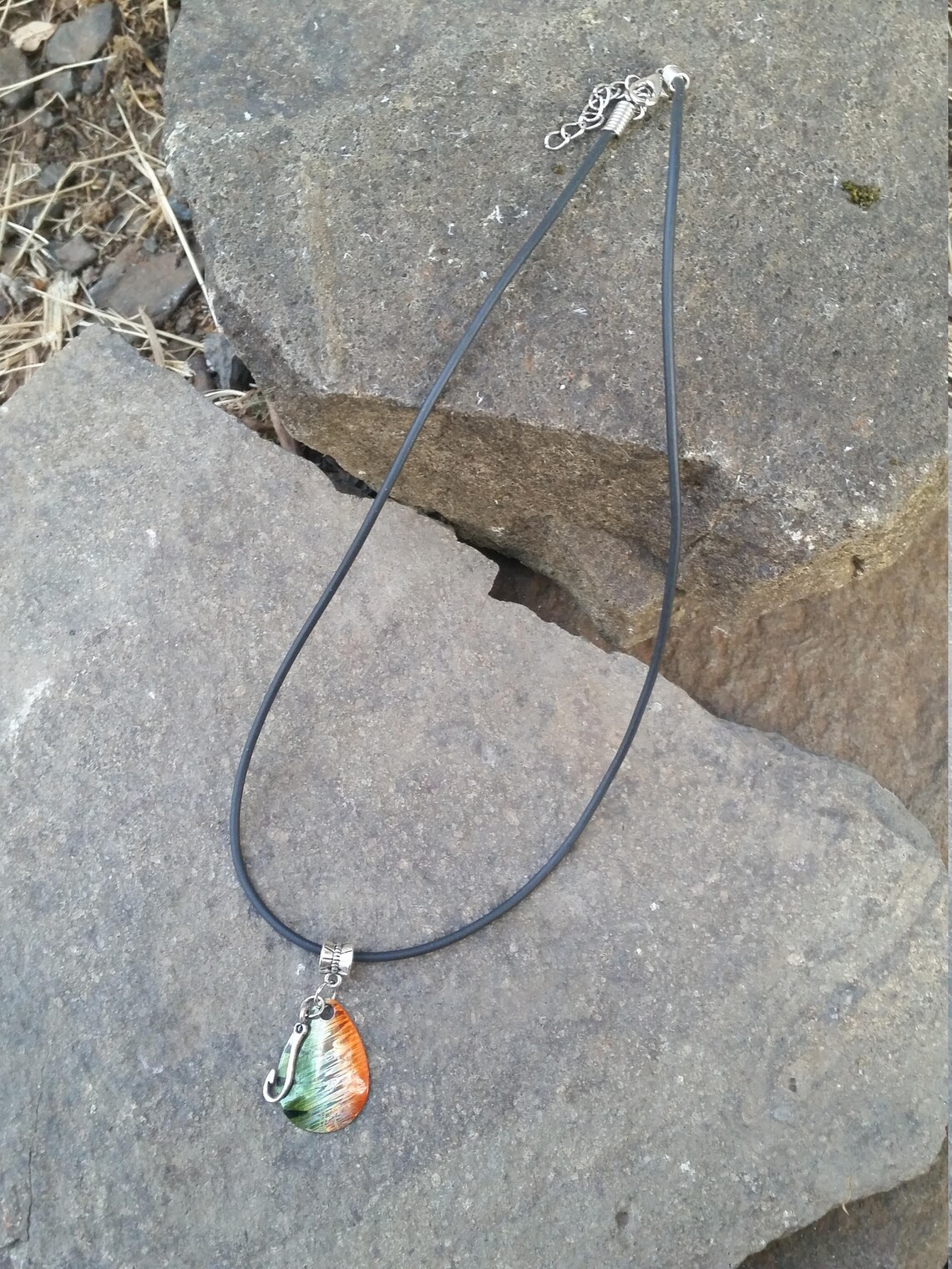 Spinner Blade Fishing Lure Necklace With Fish Hook Charm...fishing Lure ...