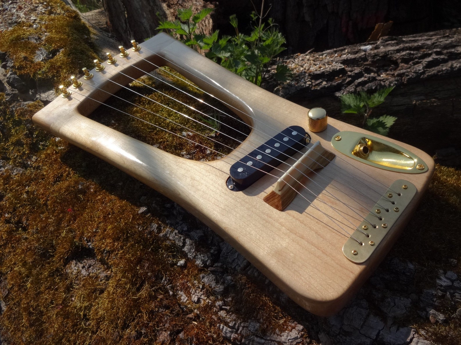 Ukulele/saxon Electric Lyre Unique Instrument Hand Made From | Etsy
