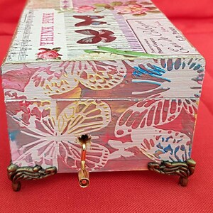 Wooden music box, Box with butterfly, Music box with butterfly, Music ...