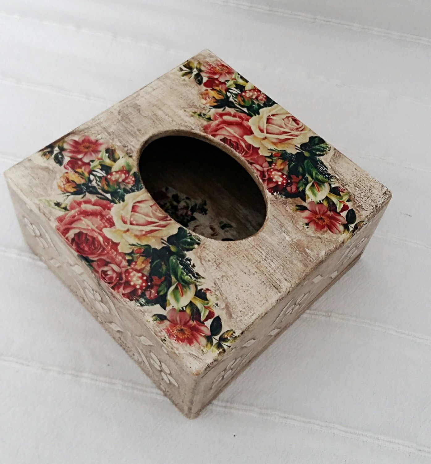 Napkin holder Napkin box Napkins 15x15 box Square box - Etsy España