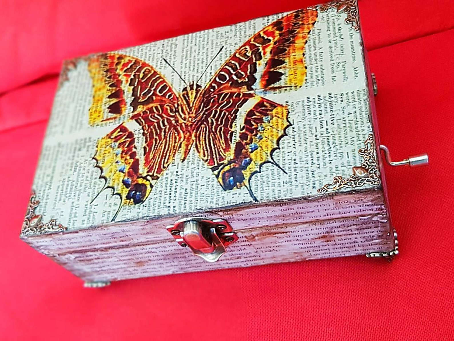 Wooden Music Box, Box With Butterfly, Music Box With Butterfly, Music ...