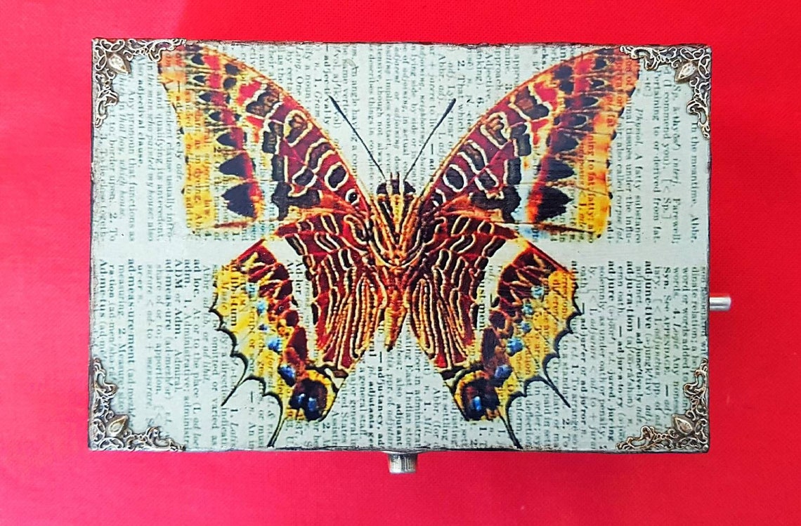 Wooden Music Box, Box With Butterfly, Music Box With Butterfly, Music ...