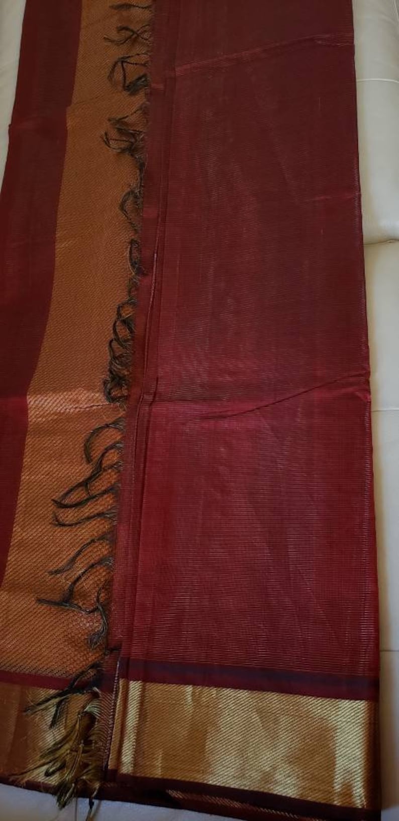 Vairaoosi Silk Cotton Handloom Saree in a Redmaroon Colour. - Etsy