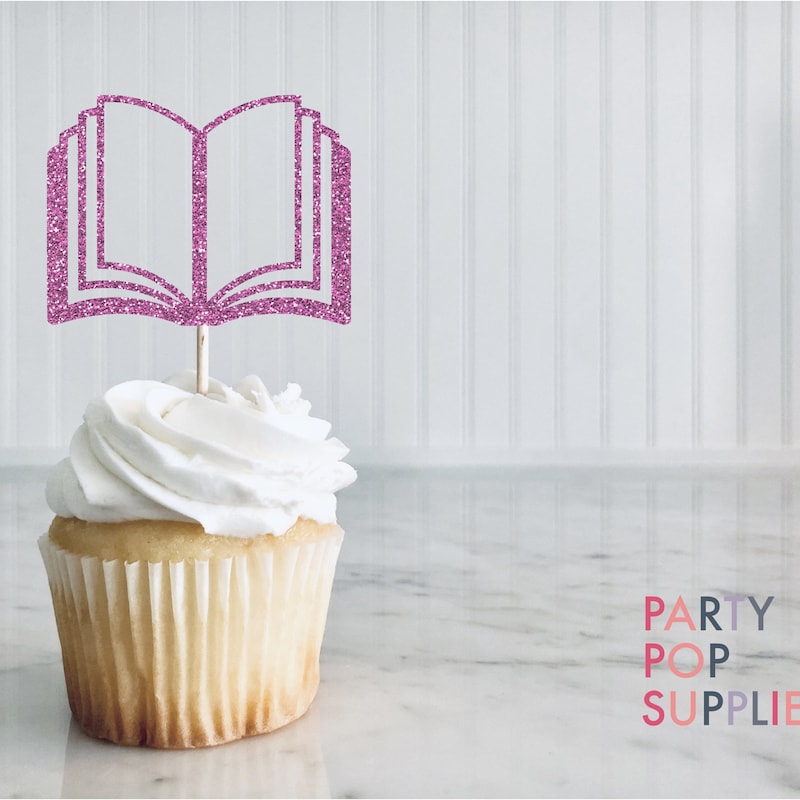 Book Cupcake Topper - Etsy