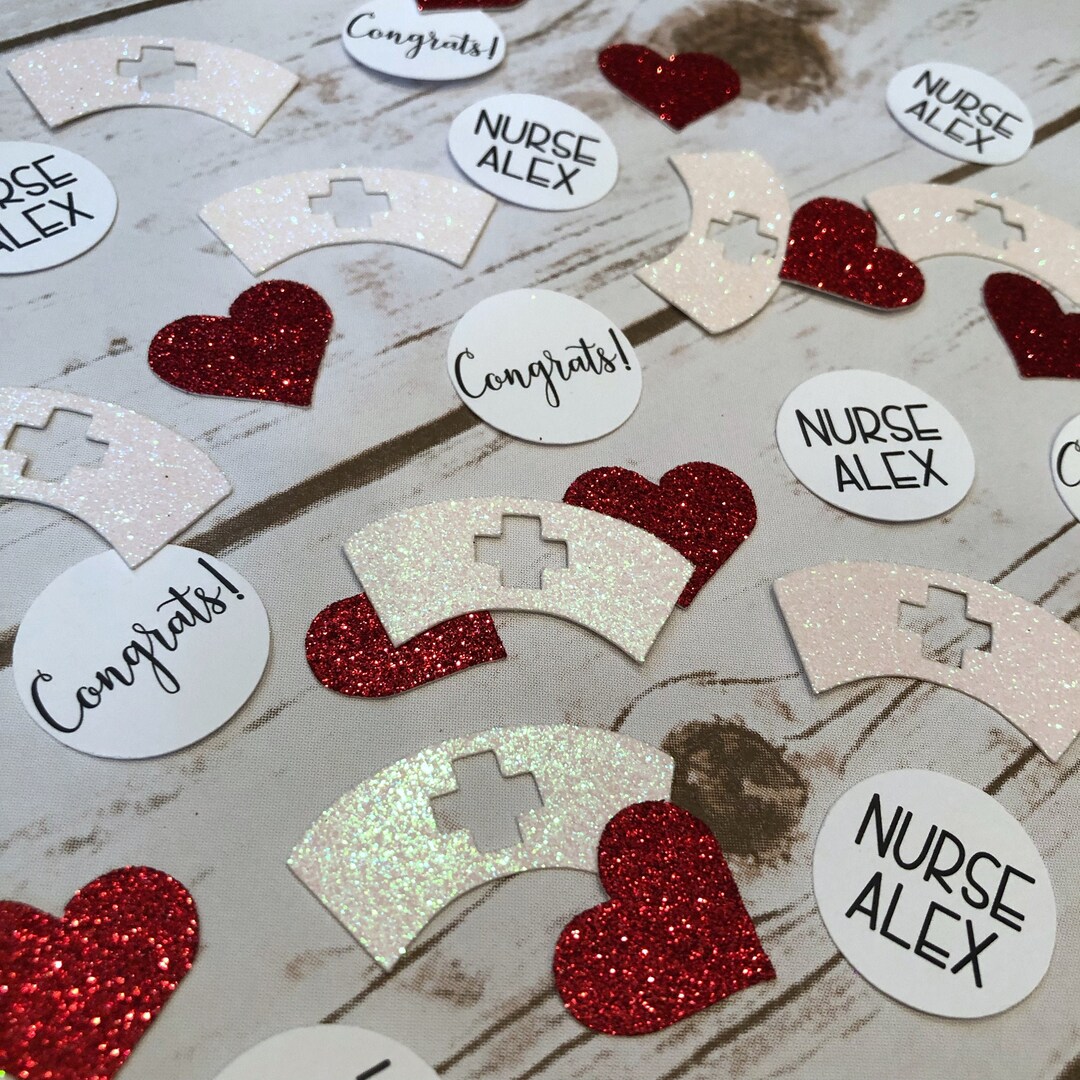 PERSONALIZED Nursing Graduation Confetti, Nursing School Graduation ...