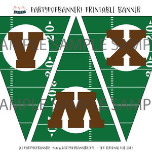 PRINTABLE Football Party Banner, Digital Football Banner, Football ...