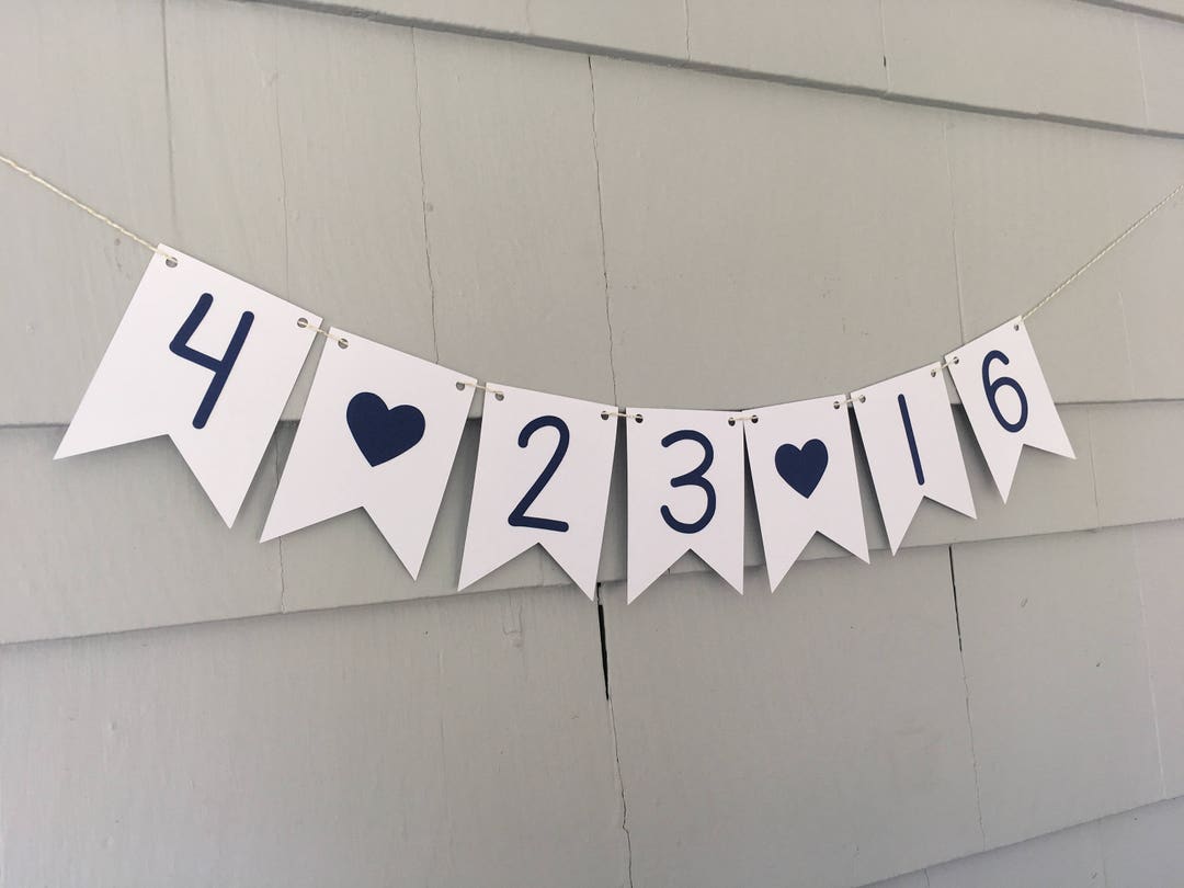 CUSTOM Wedding Date Banner, Save the Date Banner, Bachelorette Banner ...
