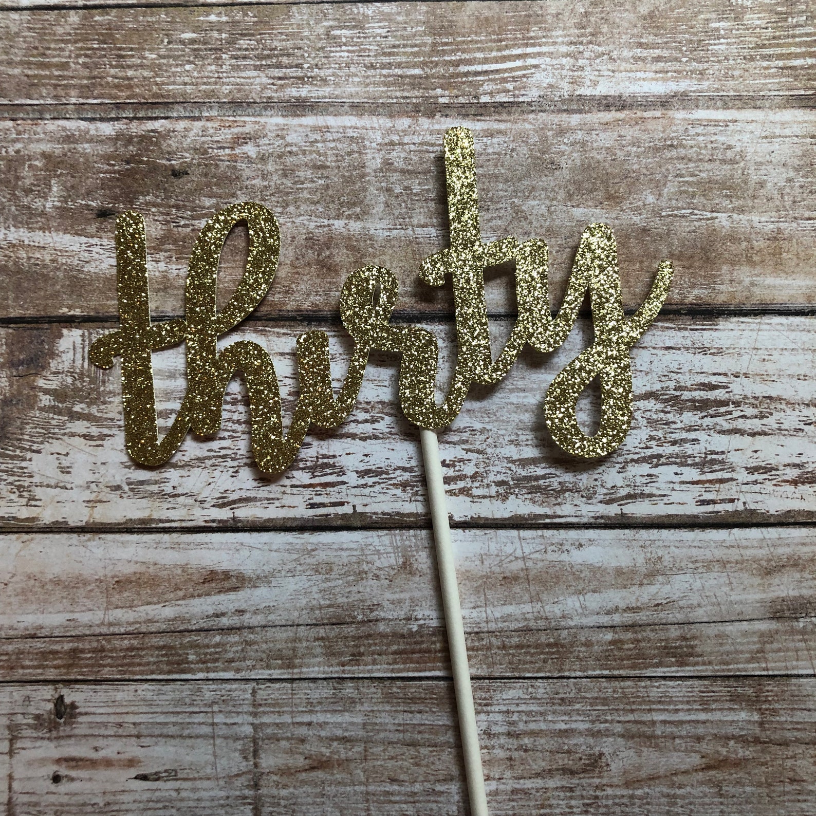 CHOOSE COLOR Thirty Cake Topper Birthday Cake Topper Age | Etsy