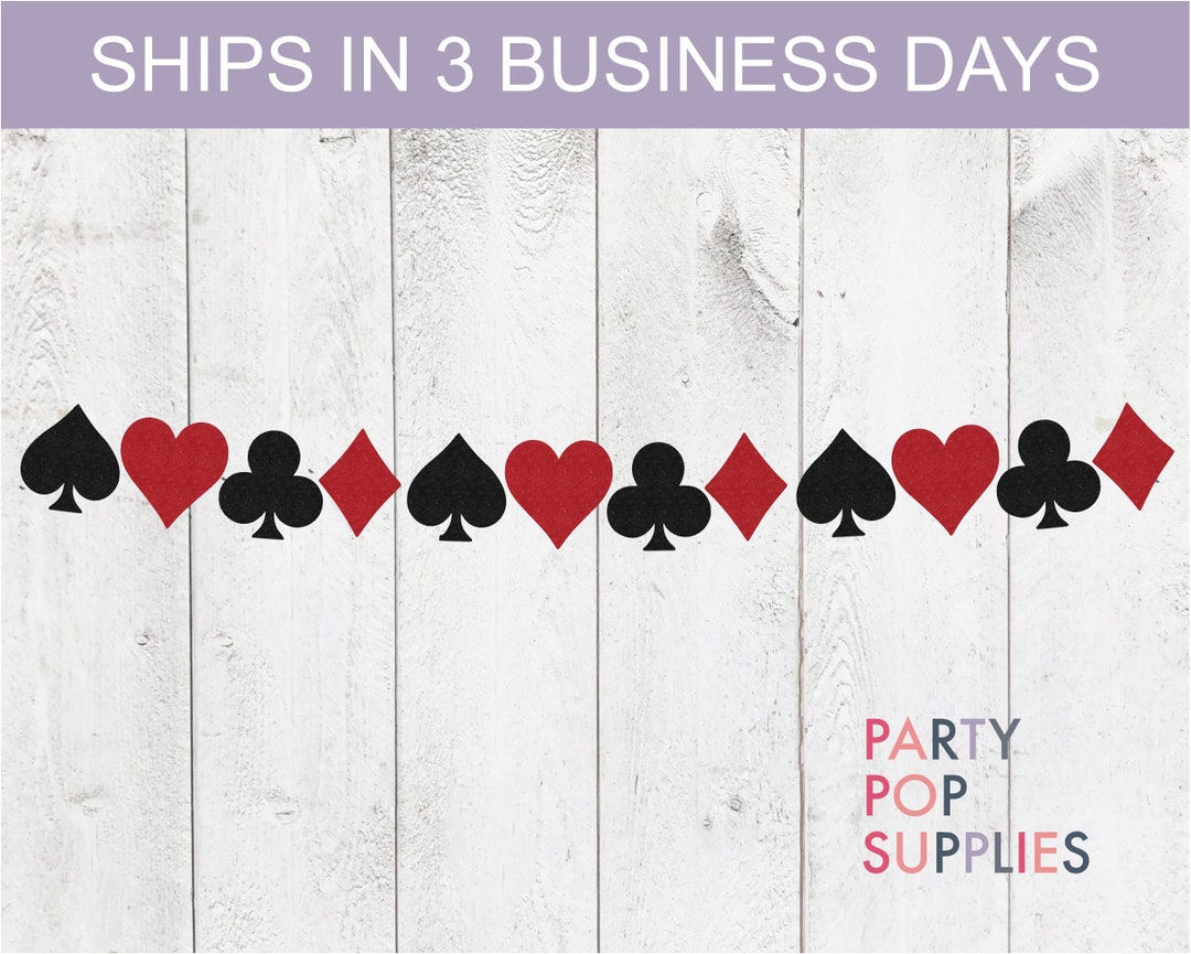 Casino Suit Banner, Casino Party Theme, Casino Garland, Las Vegas ...