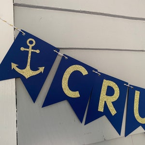 Cruisin and Boozin Banner, Nautical Boat Banner, Nautical Bachelorette ...