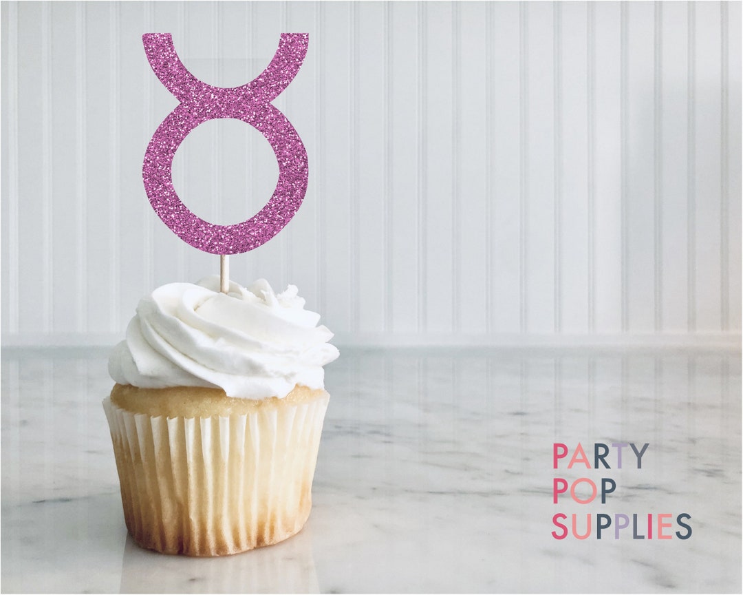 Taurus Cupcake Toppers, Zodiac Sign Cupcake Topper, Astrology Birthday ...