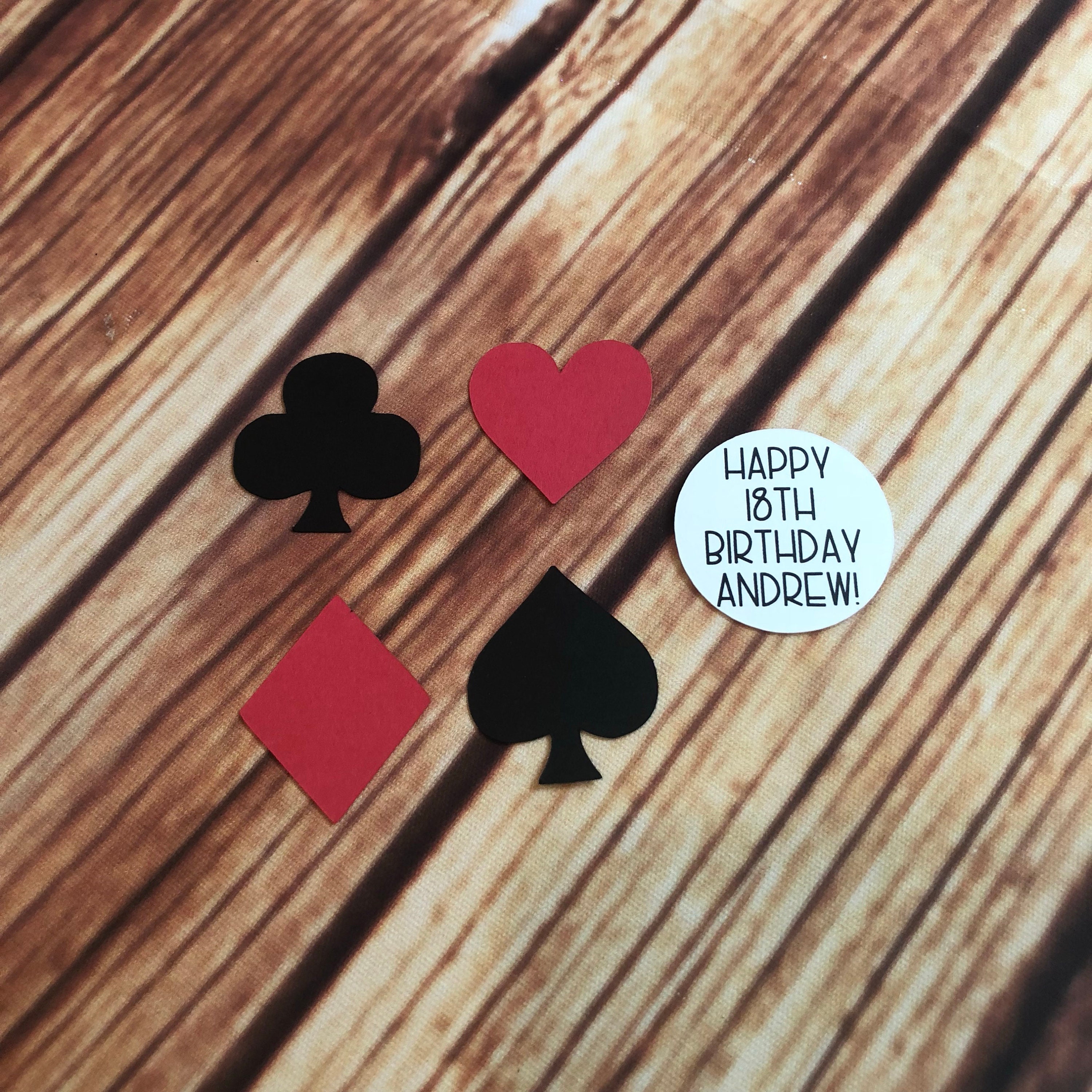 CUSTOM Playing Card Confetti Casino Birthday Banner Playing - Etsy