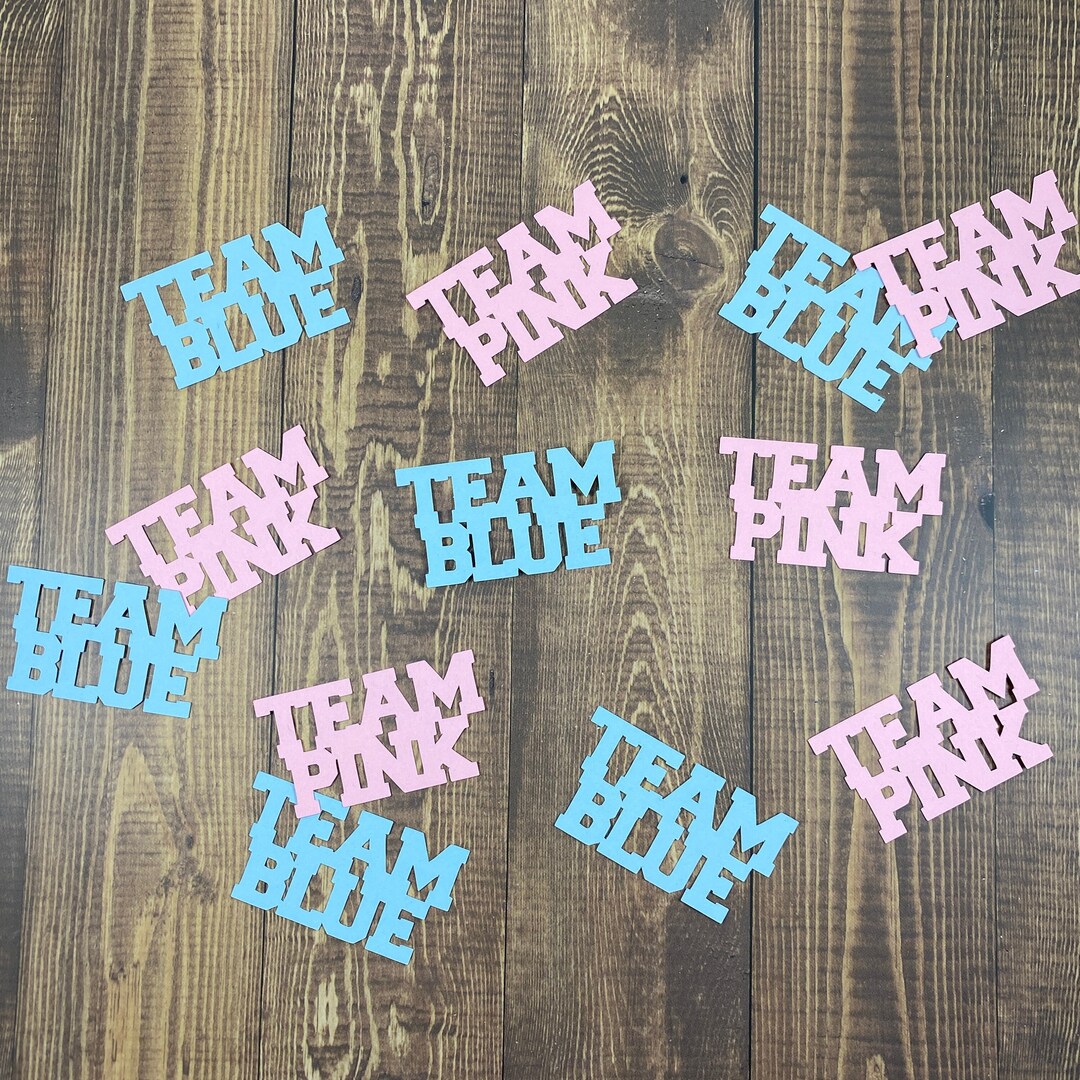 Team Blue Vs Team Pink Confetti, Sports Gender Reveal Confetti, Gender ...
