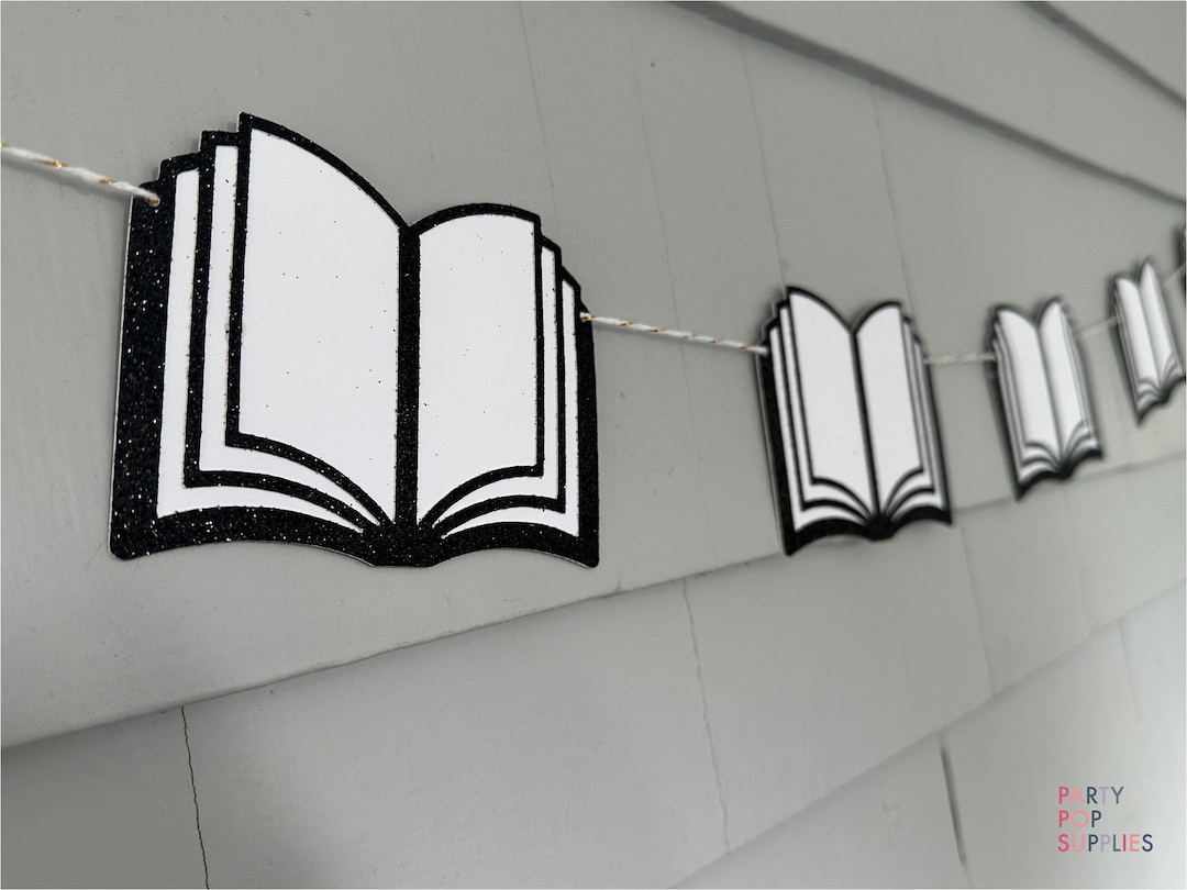 Book Banner, Booktok Party, Reading Lover Party Decor, Book Garland ...