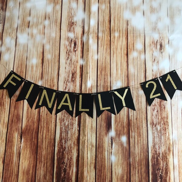 Finally 21 Banner - Etsy