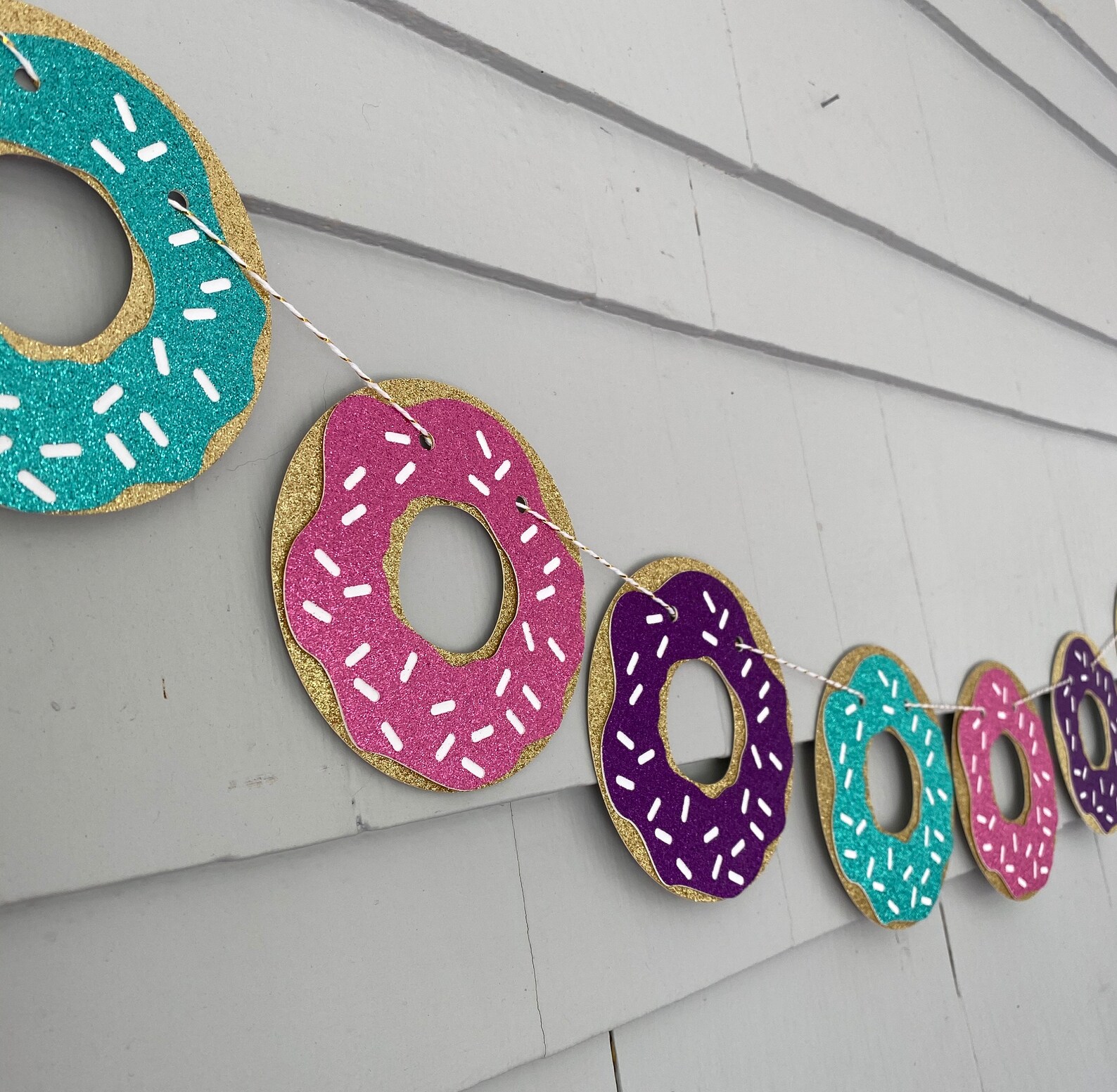 CHOOSE COLORS Donut Birthday Banner Donut Grow up Banner - Etsy