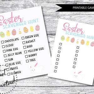 PRINTABLE Easter Scavenger Hunt, Easter Kid's Game, Easter Printable ...