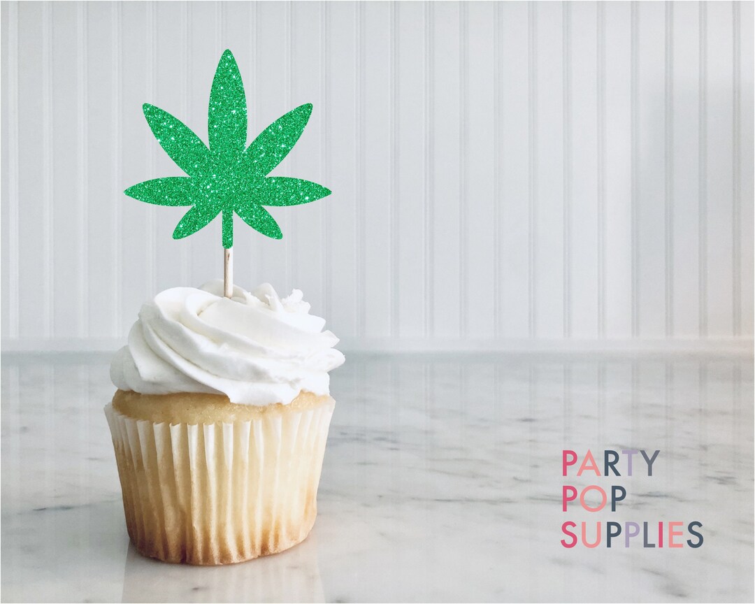 Weed Cupcake Topper, Marijuana Cupcake Topper, 420 Cake, Stoner ...