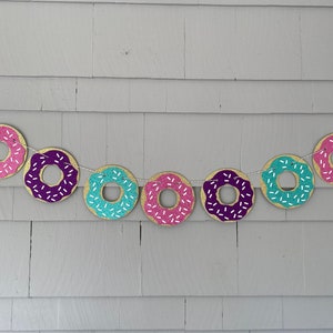 CHOOSE COLORS Donut Birthday Banner, Donut Grow up Banner, Doughnut ...