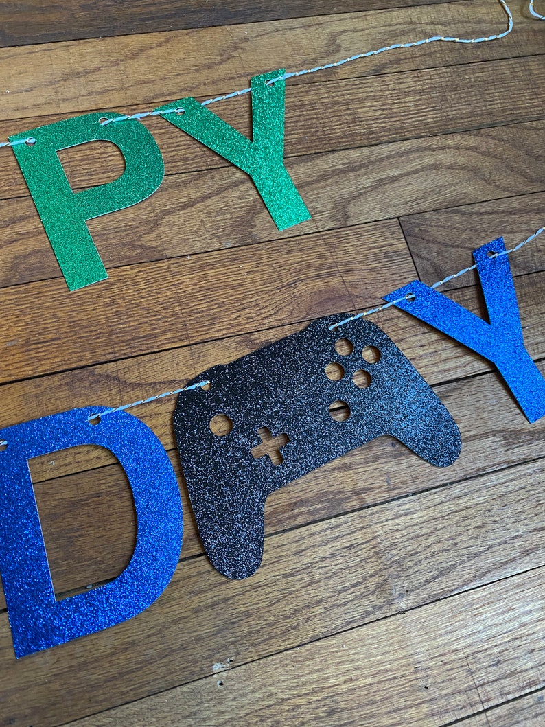 Video Game Birthday Banner Gaming Birthday Decor Gamer - Etsy