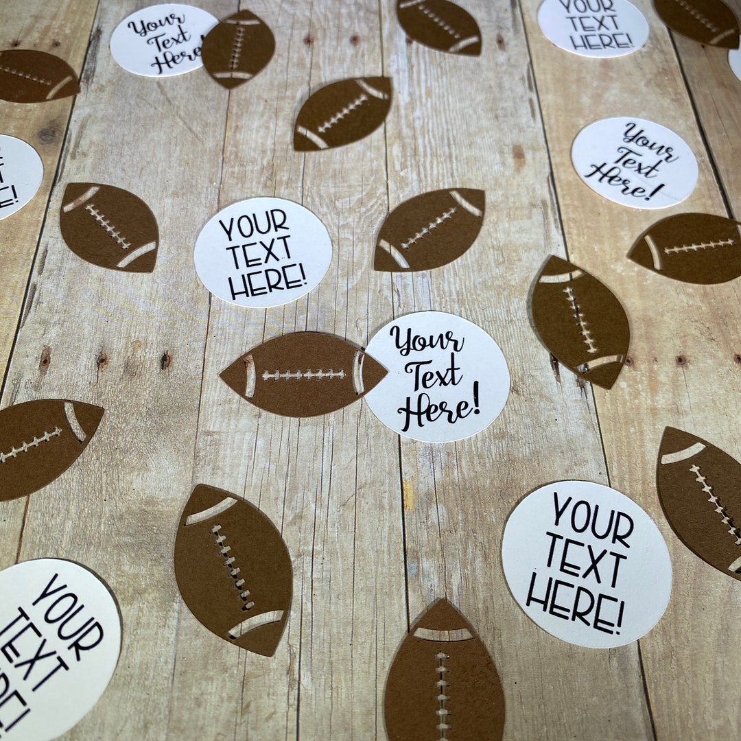 CUSTOM Football Confetti, Football Birthday Party, Football Party Decor ...