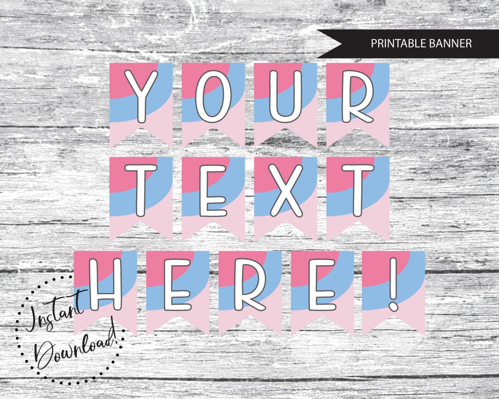 PRINTABLE Bubblegum Wall Banner Bubblegum Theme Park Wall | Etsy