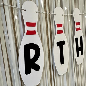 Bowling Birthday Banner, Happy Birthday Bowling Garland, Bowling ...