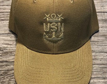US Navy Petty Officer Ball Cap Coyote Brown - Etsy