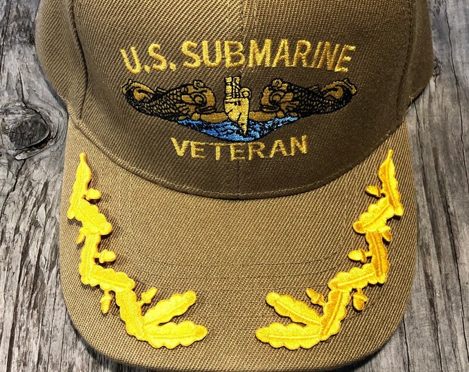 U.S. Submarine Veteran Ball Cap Gold Dolphins Navy CAPT or CDR - Etsy